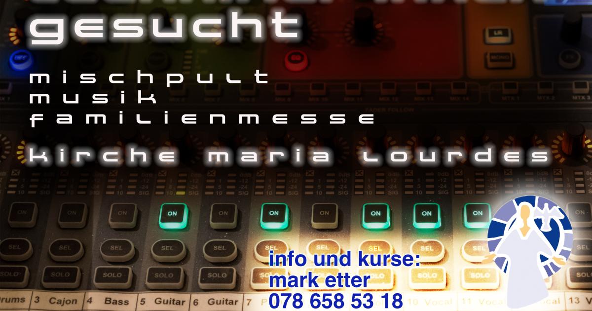 Techniker und Technikerinnen für die Familienmesse am So um 10 Uhr ...